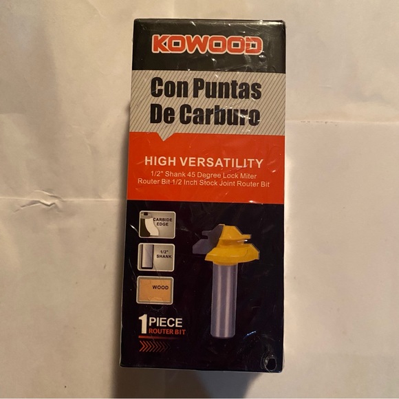 Kowood | Other | Kowood 2 Shank 45 Degree Lock Miter Router Bit 12 Inch ...